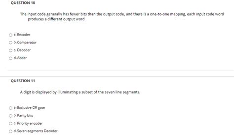 Solved QUESTION 10 The Input Code Generally Has Fewer Bits Chegg Com