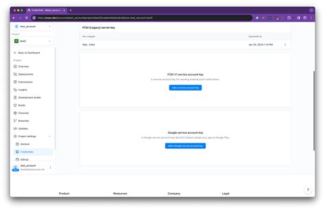 Obtain Google Service Account Keys Using FCM V1 Expo Documentation