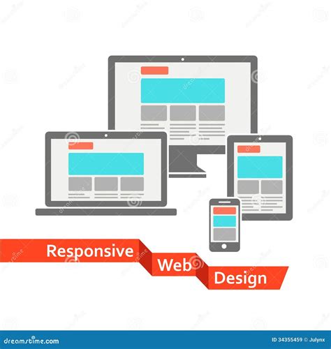 Responsive Web Design Stock Vector Illustration Of Text 34355459