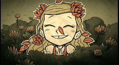 Descargar Fondos De Unachica De Dibujos Animados Con Flores En Su