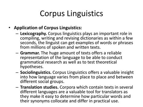 Ppt Corpus Linguistics Formal Vs Distributional Semantics Powerpoint