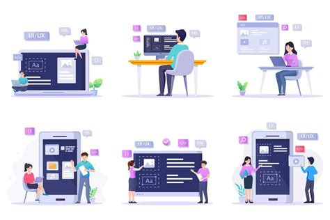 Ui Ux Design Creating An Application Design 44271337 Vector Art At Vecteezy