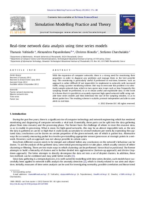pdf real time network data analysis using time series models