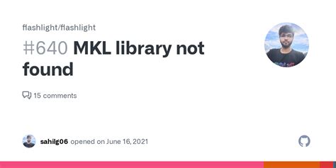 Mkl Library Not Found · Issue 640 · Flashlightflashlight · Github