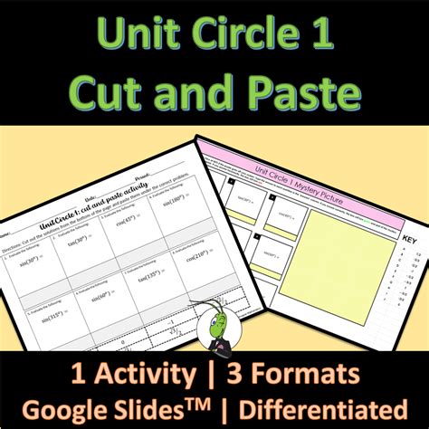 Unit Circle Cut And Paste Activity Mystery Picture Digital Classful
