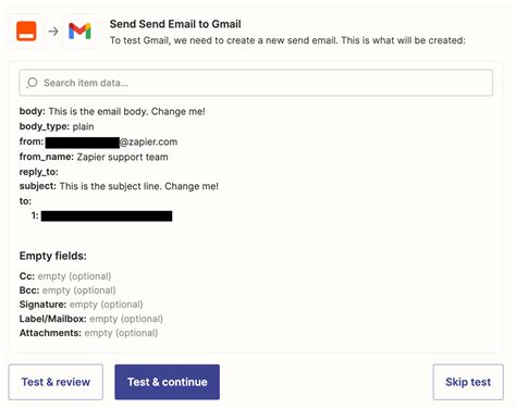 how to send an email for new typeform responses zapier