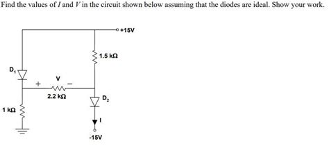 Solved Find The Values Of I And V In The Circuit Shown Below Chegg