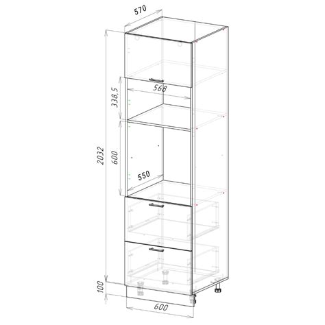 Купить Шкаф пенал ПДМ600 1Г2Я Нувель в Ростове на Дону отличные цены на пеналы кухонные