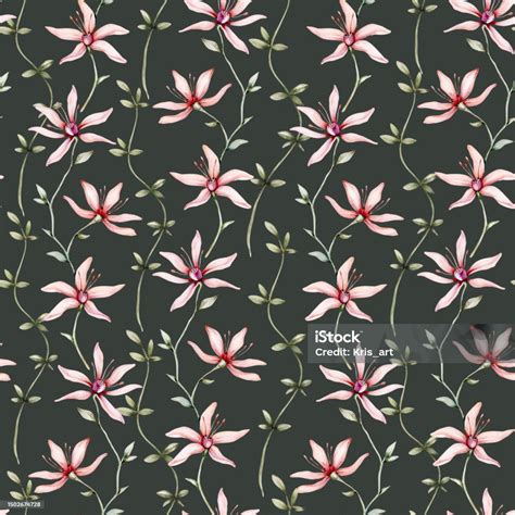 열대 수채화 조류 벌새 원숭이와 재규어 이국적인 정글 식물 야자 바나나 잎 꽃 플라밍고 파스텔 색상 원활한 패턴 직물 배경 표범에 대한 스톡 벡터 아트 및 기타 이미지