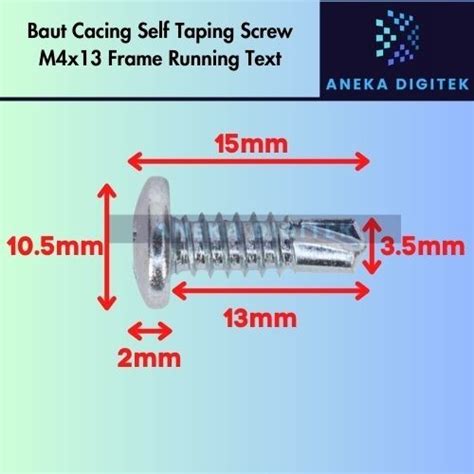 Jual Baut Cacing Sekrup Skrup Self Taping Screw M4x13 Frame Running