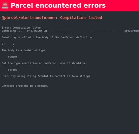 Fix Elm Transform Showing Compiler Errors Twice By JensPfeifle Pull
