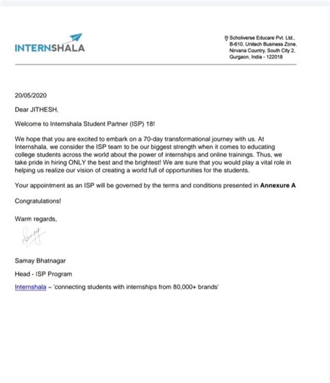 Jithesh Raj M On Linkedin Internshala Internship