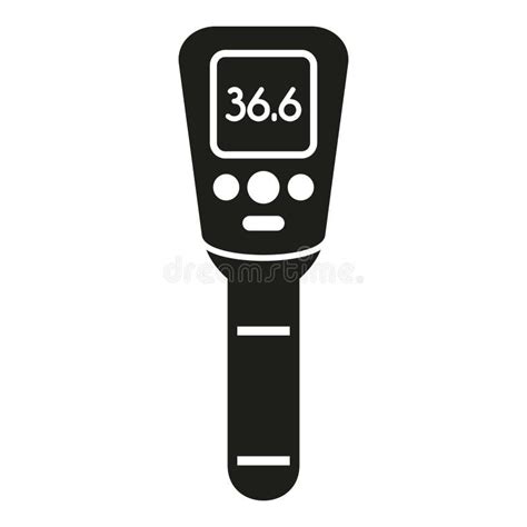 Normal Temperature Laser Thermometer Icon Simple Vector Scan Test Care