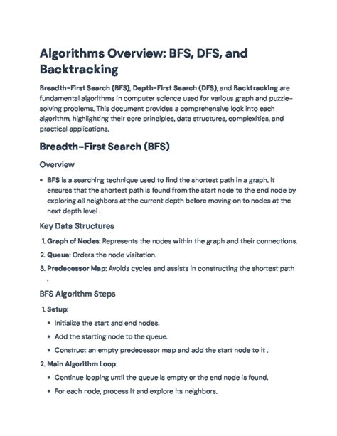 Algorithms Overview Bfs Dfs And Backtracking Techniques Algorithms Overview Bfs Dfs And