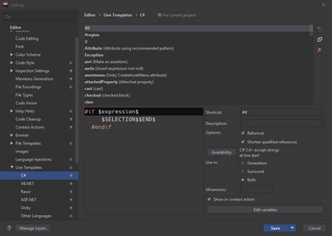 Speed Up Creating Code With Live Templates In Jetbrains Rider Or
