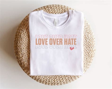 Love Over Hate Svg Stacked Svg Heart Svg Digital Download Spread