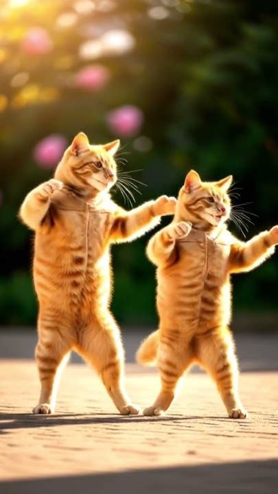 Two Cats Dancing Together Shorts Dreamscreenai Youtube