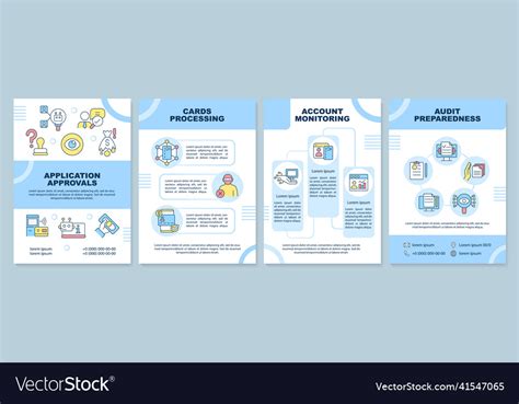 Banking Automation Functions Brochure Template Vector Image