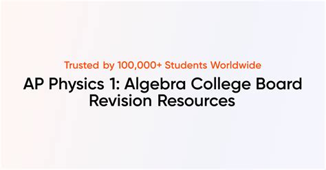 Ap Physics 1 Algebra College Board Resources Tutorchase