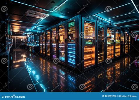 Digital Heartbeat Server Room Powering Modern Data Analysis And Storage