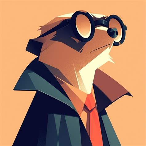 Premium Vector An Agile Meerkat Lawyer Cartoon Style