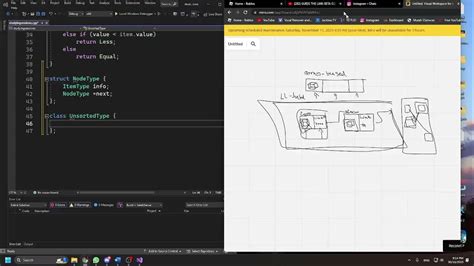 linked list based unsorted list youtube