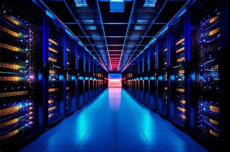 Premium Ai Image Server Room Or Server Computers Generative Ai
