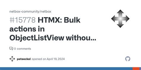 Htmx Bulk Actions In Objectlistview Without Function · Issue 15778