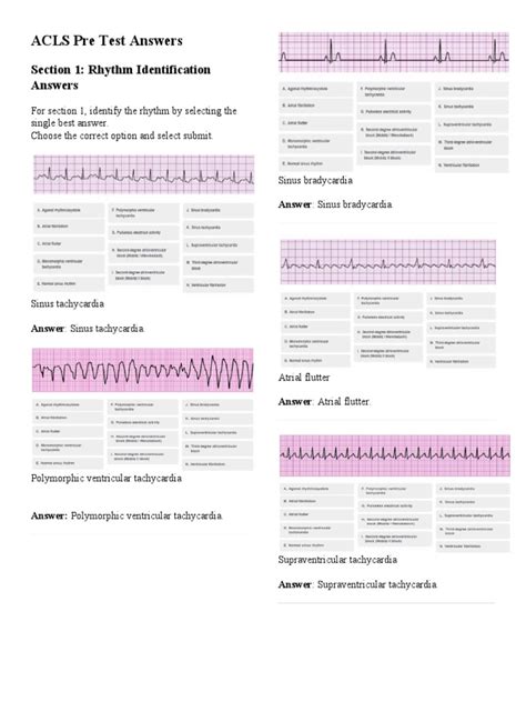 Acls Pre Test Answers Pdf Cardiopulmonary Resuscitation