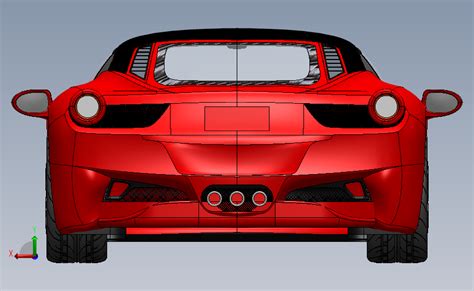 跑车模型 法拉利 458 Solidworks 2015 模型图纸下载 懒石网