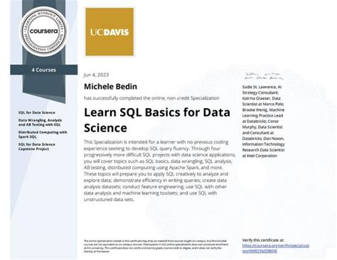 Specialization In Learn Sql Basics For Data Science