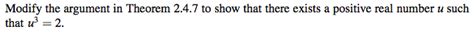 solved modify the argument in theorem 2 4 7 to show that