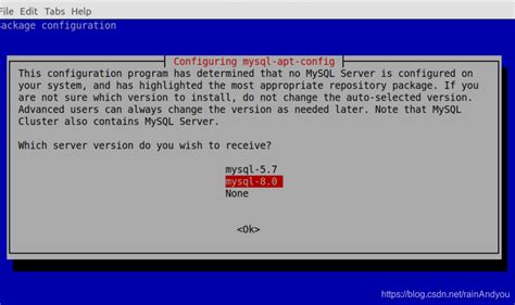 Ubuntu1804安装mysql正在设定 Mysql Apt Config Csdn博客