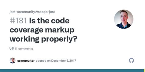 is the code coverage markup working properly · issue 181 · jest