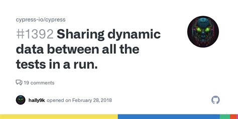 Sharing Dynamic Data Between All The Tests In A Run · Issue 1392