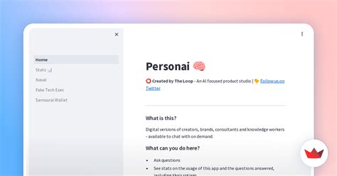 Personai Scale Yourself With Llms Show The Community Streamlit
