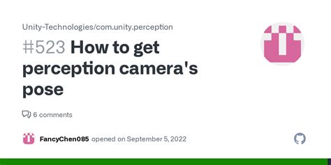 how to get perception camera s pose · issue 523 · unity technologies com unity perception · github