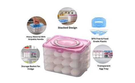 Buy Tap2kaart Plastic Egg Container 3 Dozen Pink Online At Best