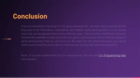 Ppt Why You Should Learn C For Game Development Powerpoint