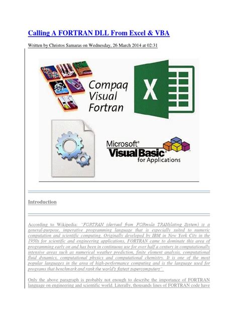 Calling A Fortran Dll From Excel Pdf Reynolds Number Subroutine