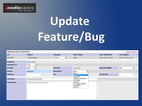 mantis bug tracker and task management system odp computer software