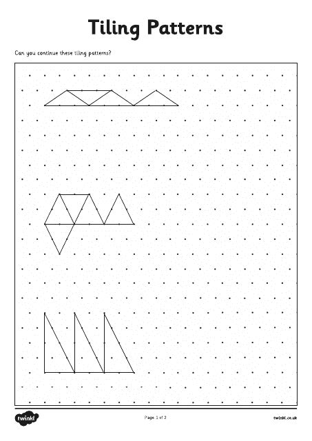 Tiling Patterns On Isometric Dot Paper Download Printable Pdf