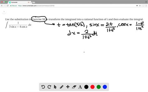solved use the substitution in exercise 59 to transform the integrand