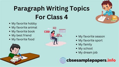 Paragraph Writing Topics For Class 4 Format Topics Examples Cbse Sample Papers