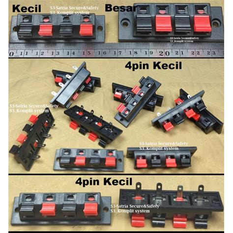 Jual Terminal Speaker 4pin Kecil Jepit Kabel 4 Pin Box Rakit Ampli Salon Jakarta Timur S3