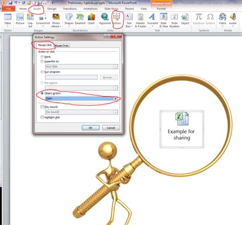 Open An Embedded Excel File During A Slide Show In Powerpoint Wmfexcel