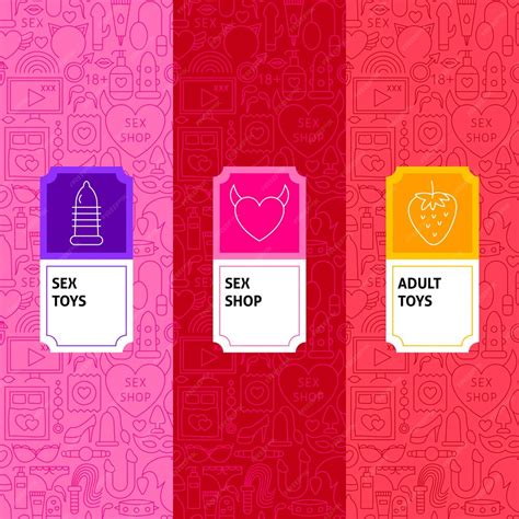 Premium Vector Line Sex Package Labels Vector Illustration Template