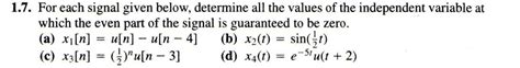 solved 1 7 for each signal given below determine all the