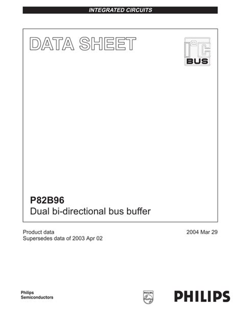 P82b96 Dual Bi Directional Bus Buffer
