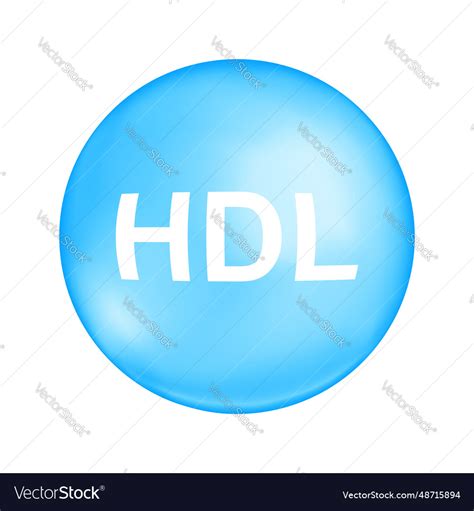Hdl Cholesterol Type Good Cholesterin High Vector Image
